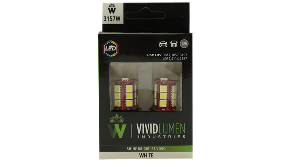 3157 White LED Bulbs - Enhanced Visibility – Vivid Lumen Industries